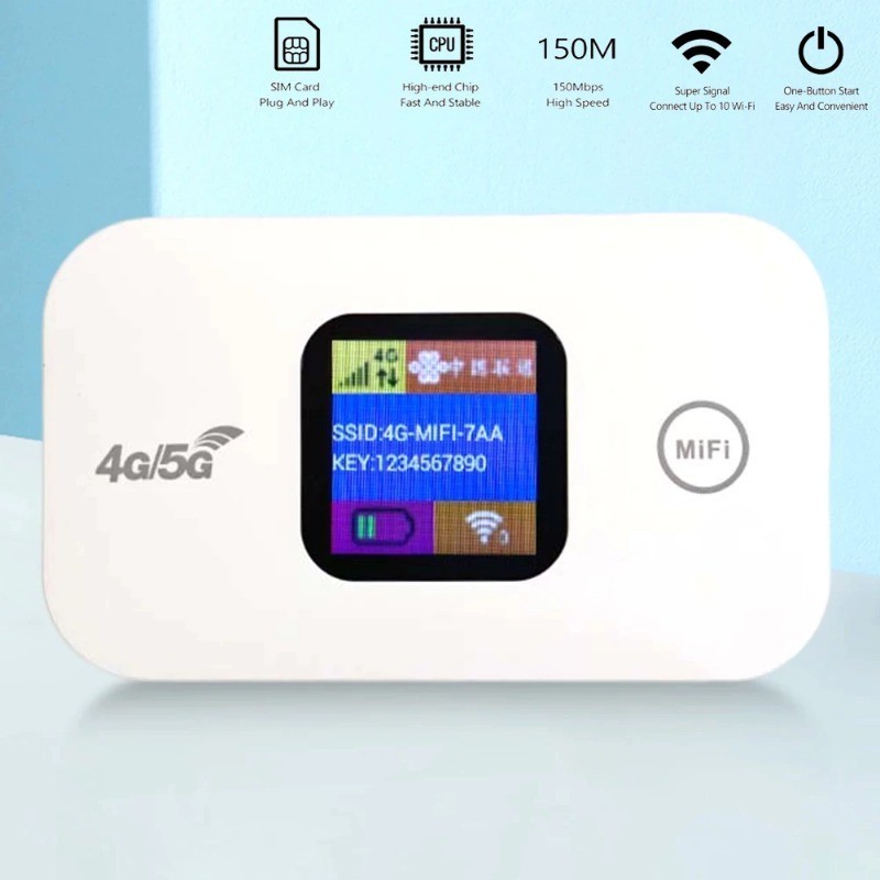 4G 5G LTE Pocket WiFi Openline Hotspot Router Modem Universal Sim Card 150Mbps Data Travel ...