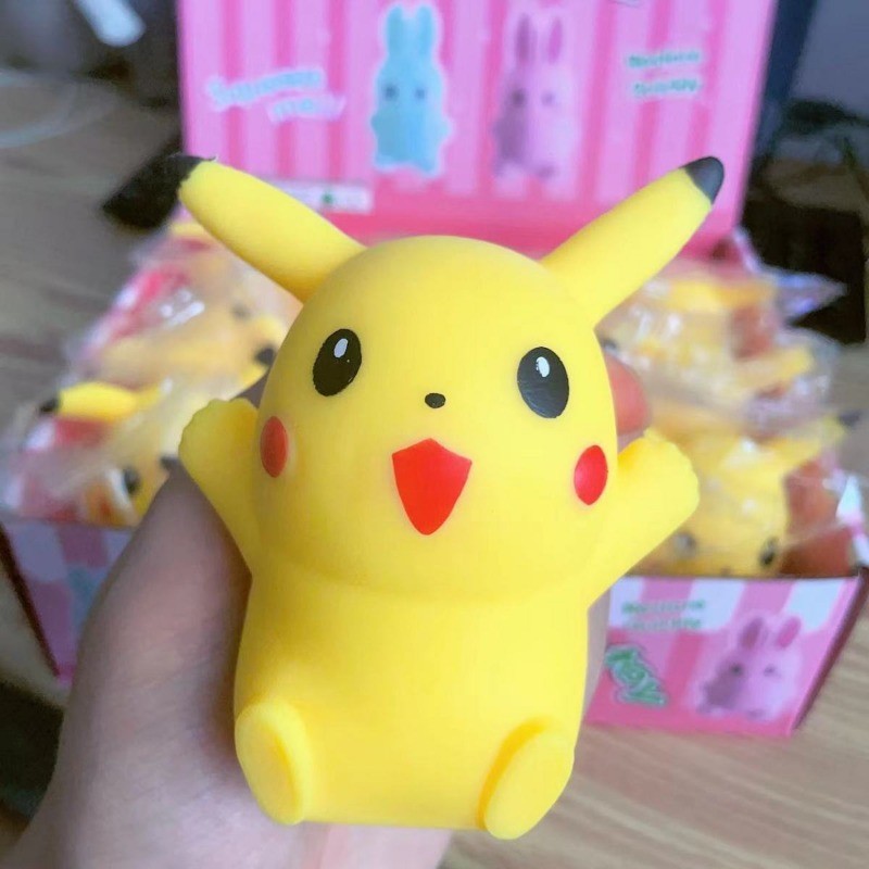 Pikachu Slow Stress Relief Squishy Kawaii Decompression Anime Cartoon ...