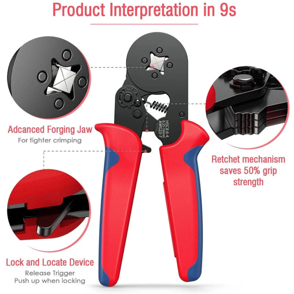 Pliers Crimping Tool Wire Stripper HSC8 6-6A 6-4A Self-Adjusting ...