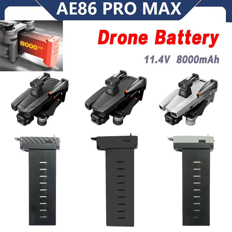8K Drone Original 11.4V 8000Mah For Ae86 PRO MAX Plus Carbon Fiber ...