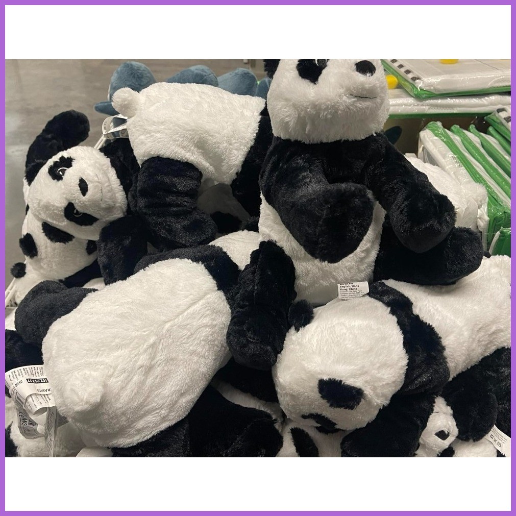 ♟ IKEA Authentic KRAMIG Soft toy, white/black (Original) | Shopee ...