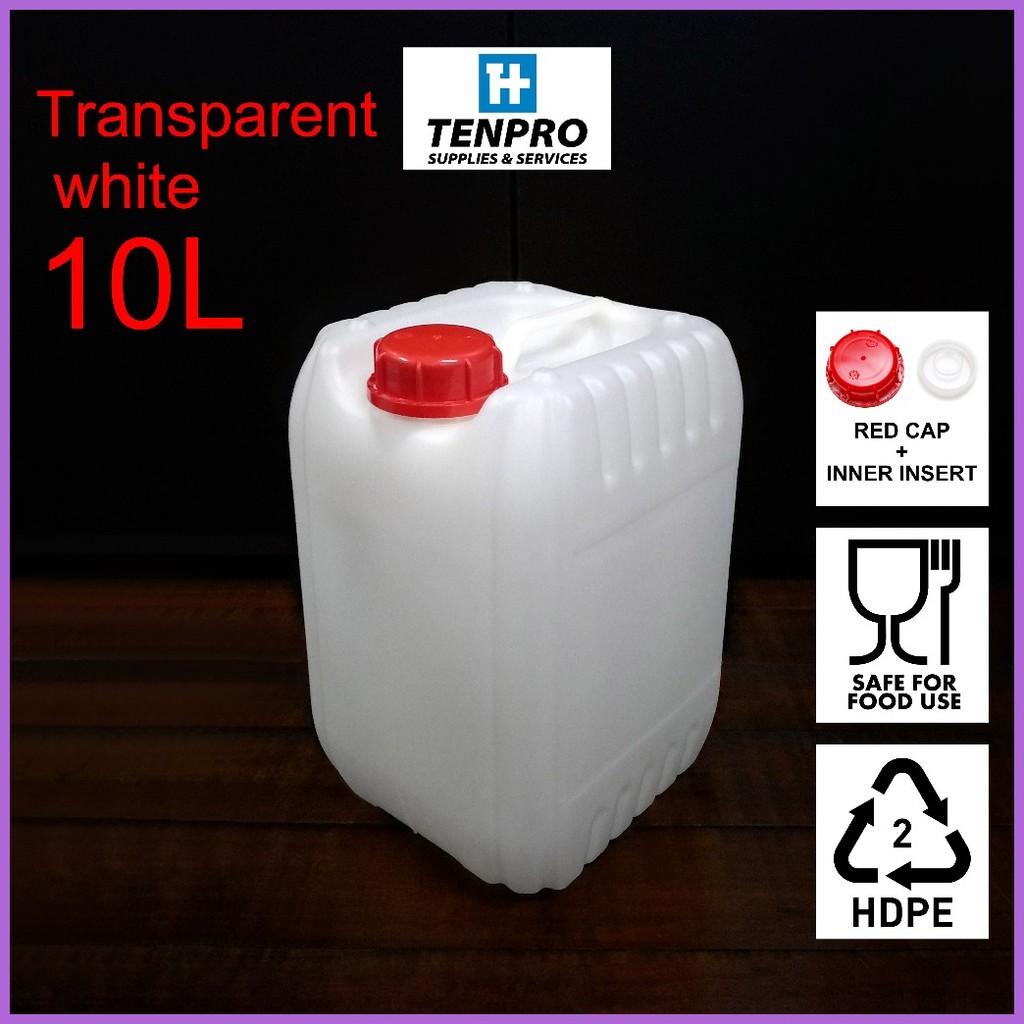 NEW Yellow 10L 10 Liter Jerry Can, Plastic Bottle, HDPE Container, Water Tank, Tong Air Drum ...