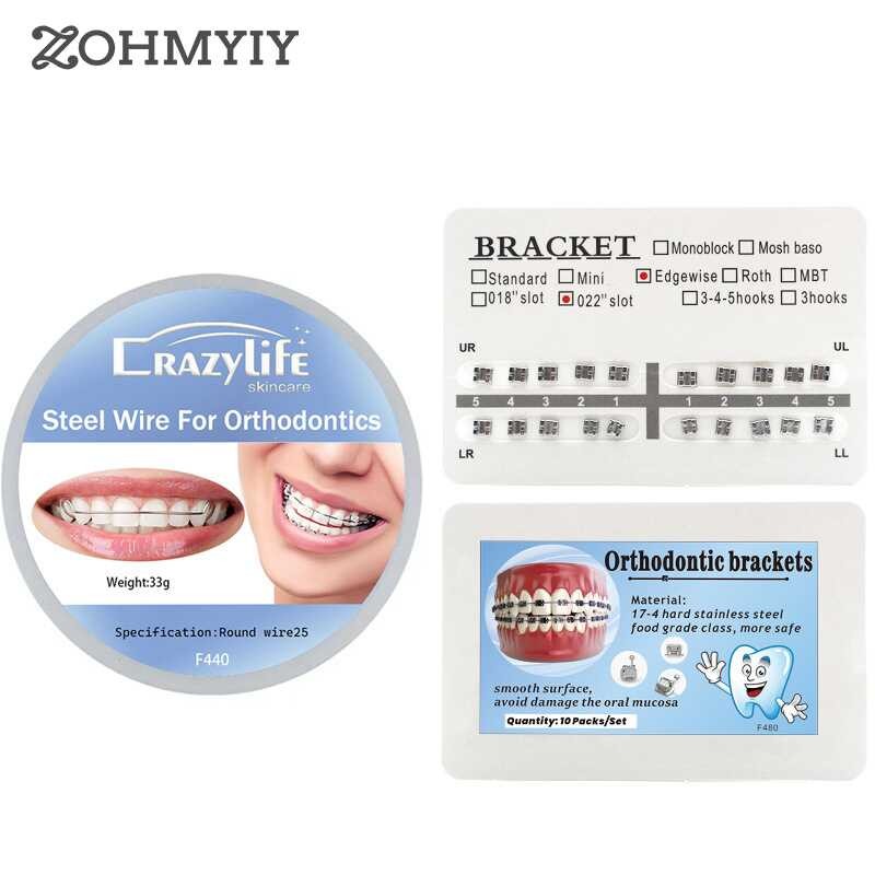 Orthodontic Brace Brackets Metal Monoblock Mini Roth MBT 022 345 Hook ...