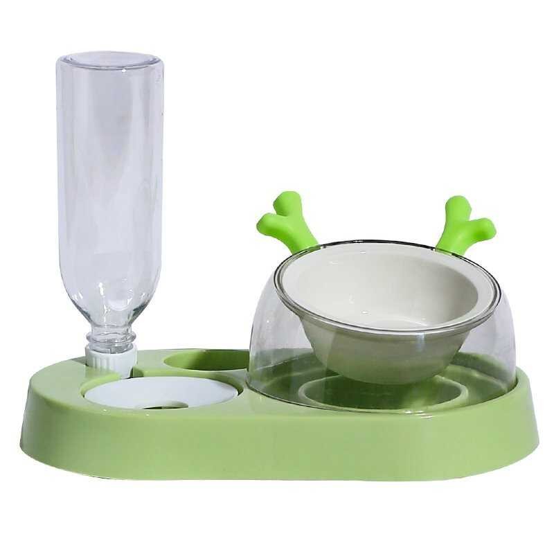 Cat Bowl Ceramic Double Bowl Automatic Drinking Water Dog Food Bowl ...
