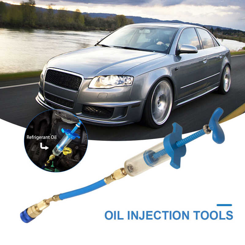 A/C Car Oil/Dye 30Ml 1Oz With Low Side Quick Coupler Adapter 1/4 Air ...