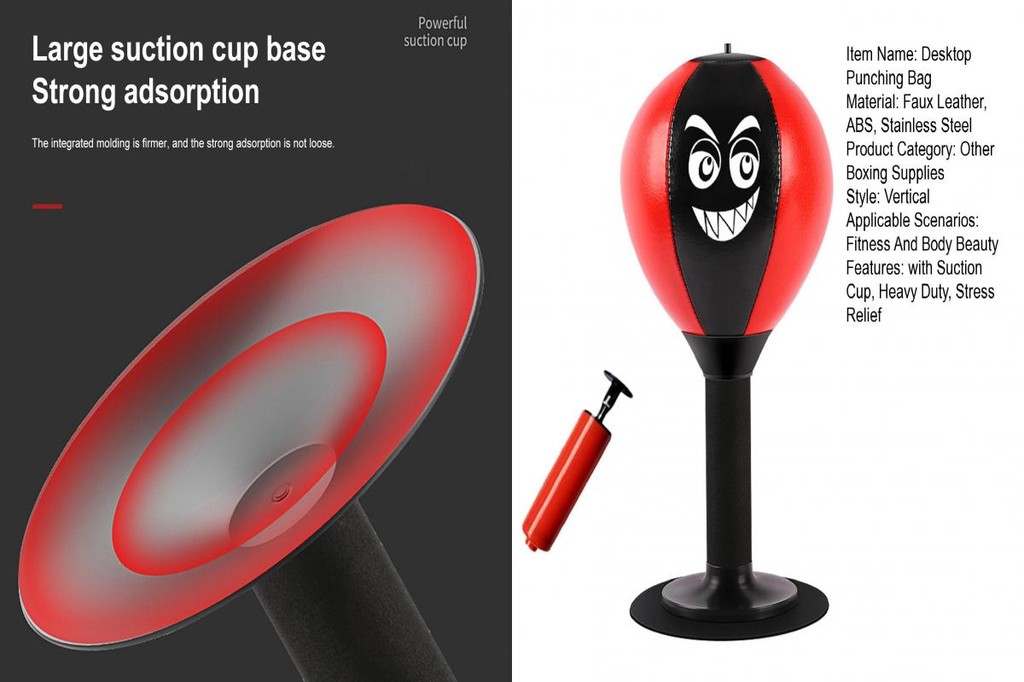 Che Skin-friendly Boxing Bag Reflexes Booster Punching Bag Desktop ...