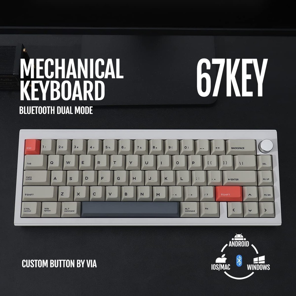 V65 V2 Dual Model Hot Swap Mechanical Keyboard 65% Gasket Mount Gaming ...
