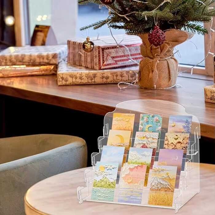 Wholesale 4 Tier Clear Acrylic name card Display Stand for Retail ...