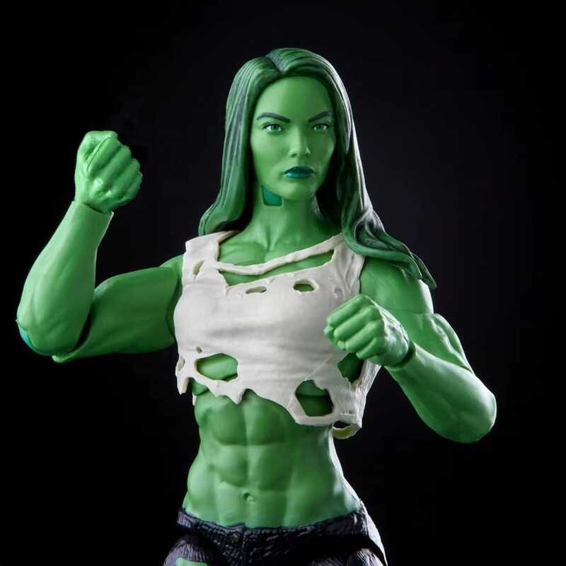 Legends She Hulk Action Figure Movable Angry Normal Head Hulkettes ...