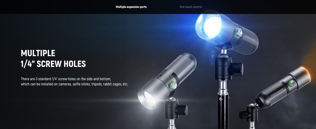 NEEWER FL10 BASICS Photography Flashlight with 4 Colors/20 Gobo Filters ...