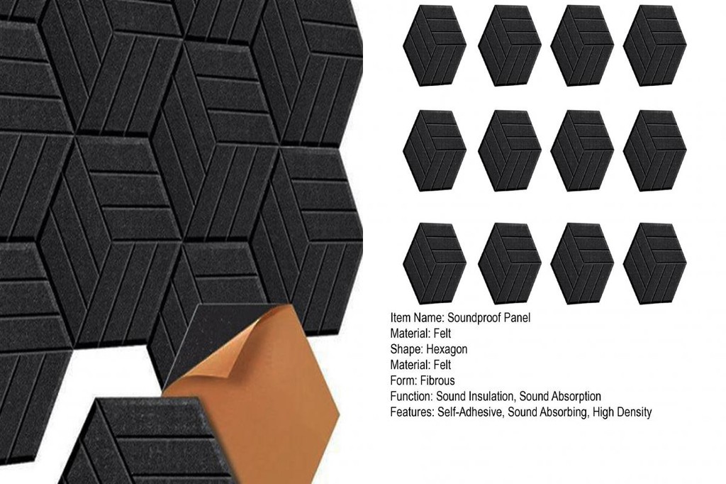 Sound Insulation Board Sound Insulation Foam Board 12pcs Hexagon ...