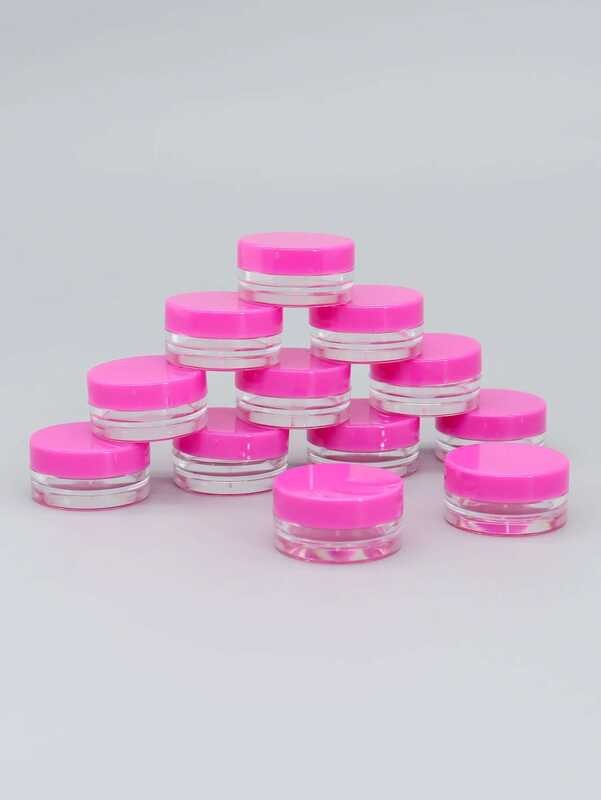 100 Perfume X 1G Pink-Purple Plastic Empty Jar Pot Travel Cosmetic ...