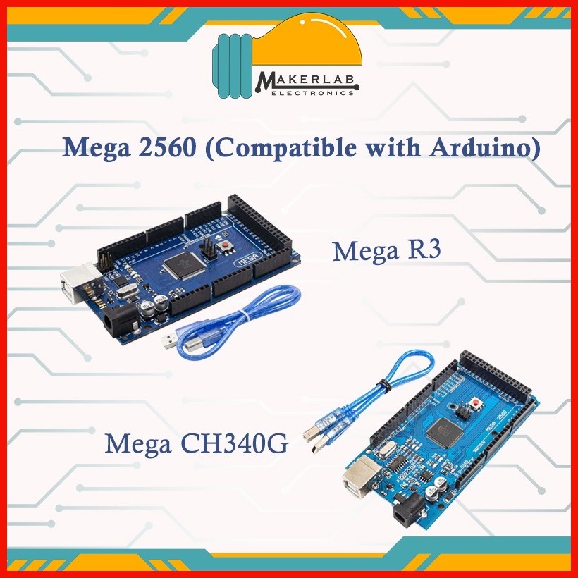 Mega 2560 R3 Motherboard Compatible with Arduino Mega2560 ATMEGA2560 CH340G Makerlab Electron ...