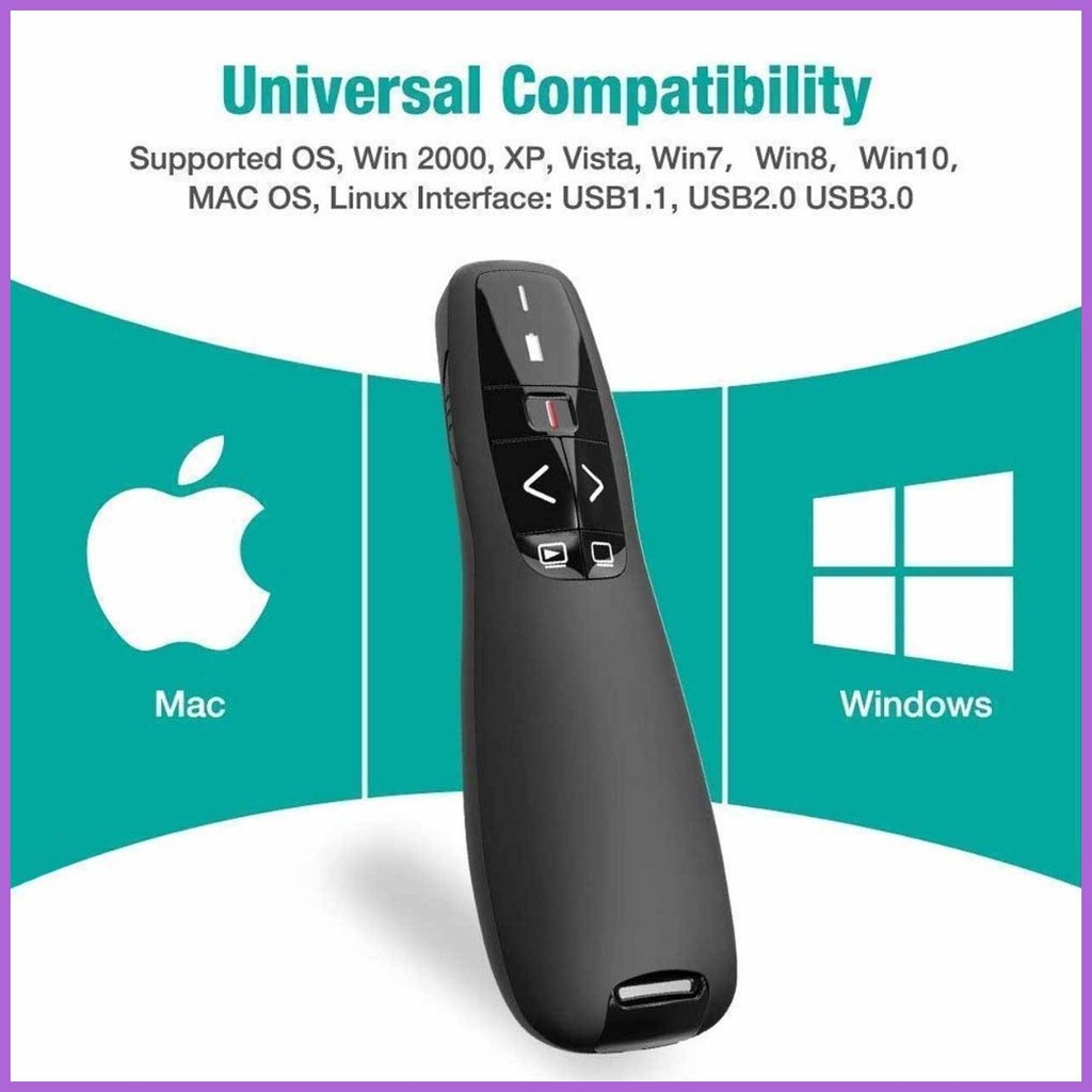 Wireless Presenter Laser Power Point PPT Presenter Slide Changer ...