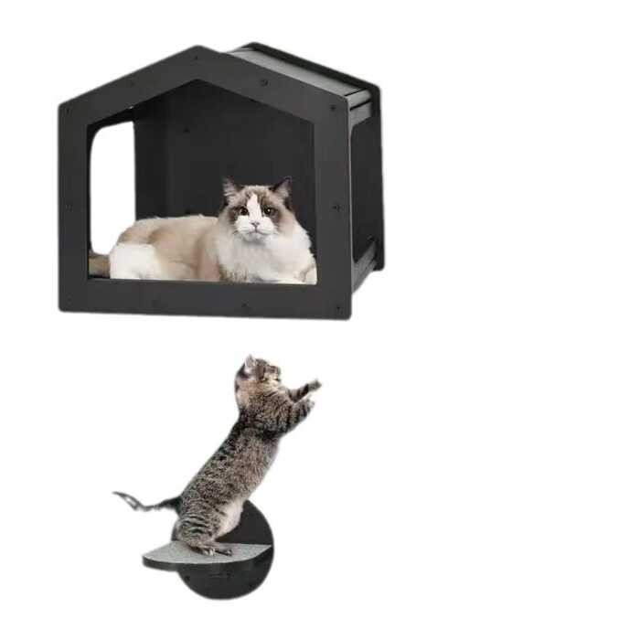 Solid Wood Cat Climbing Frame, Space Warehouse, Cat Jumping Platform ...