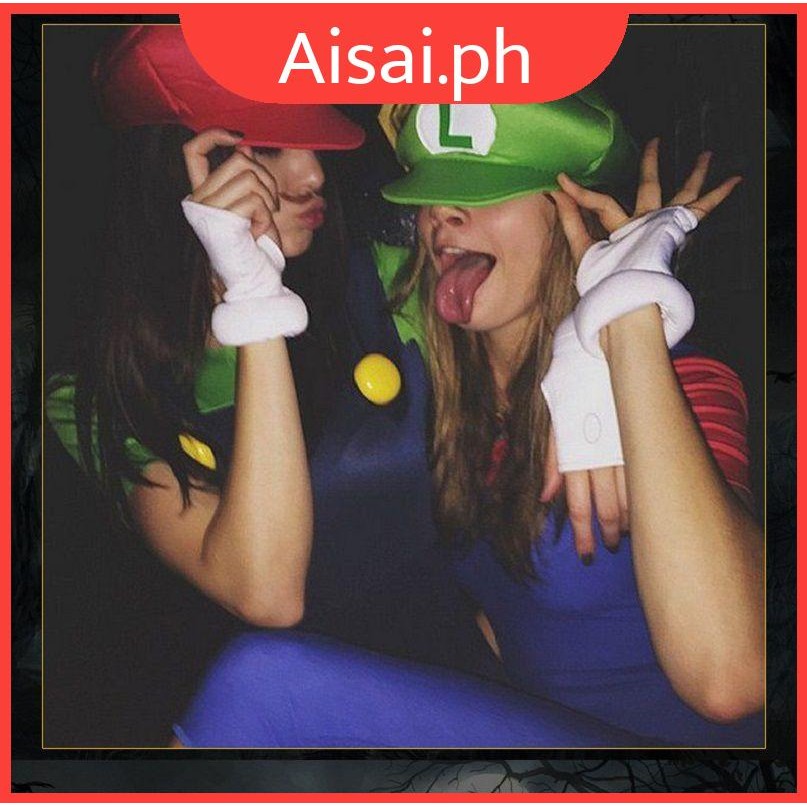 Super Mario Bros Hat Mario hat Cosplay Halloween Red Green Cap bar ...