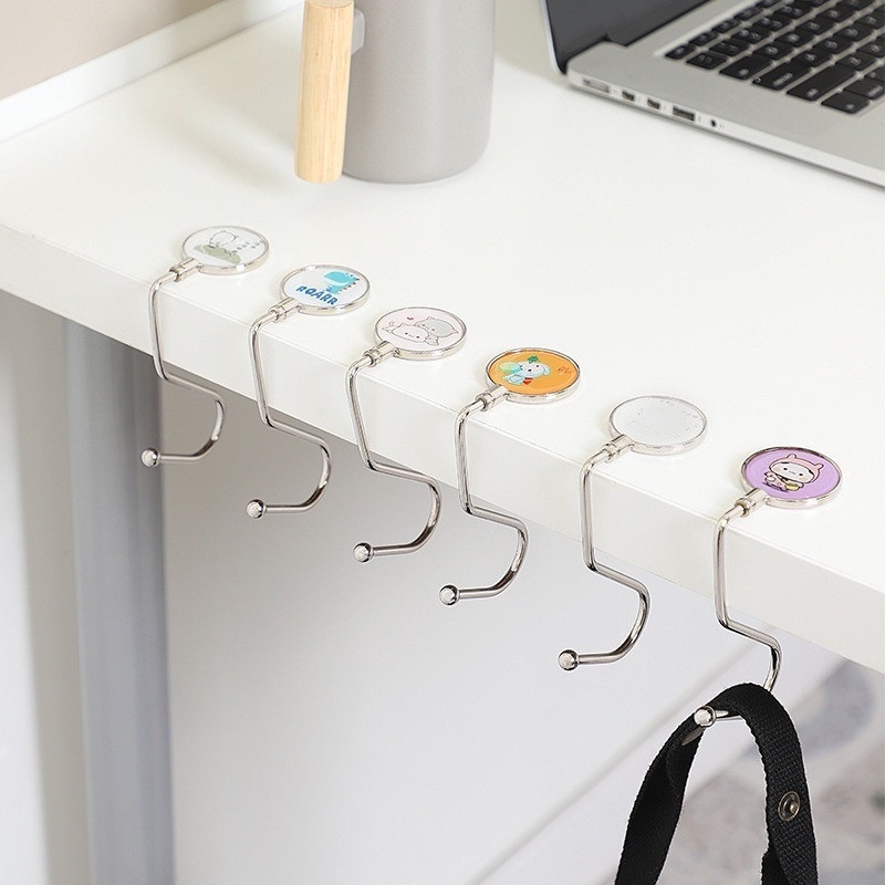 Adjustable Table Fixing Hooks Under Desk Hook Multifunctional Punch ...