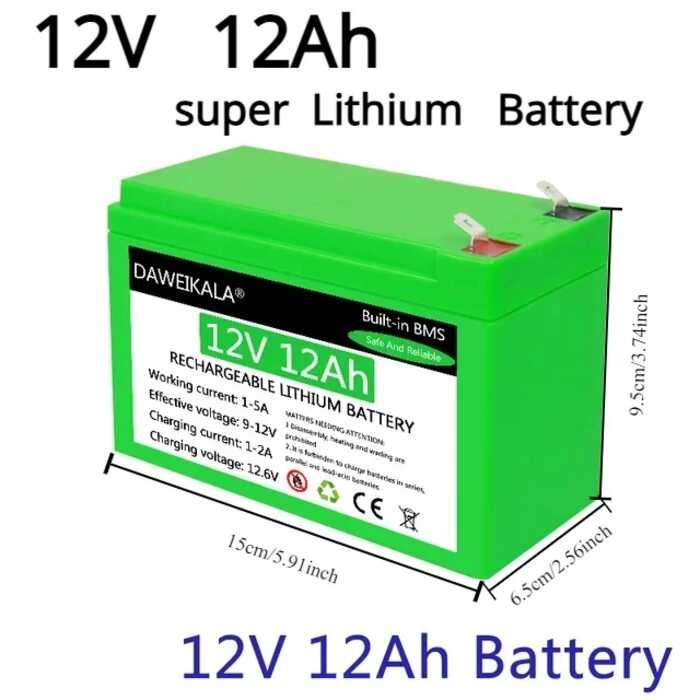 33 12V 12Ah 4 Pack 18650 Lithium Battery Recharable Solar Storage ...