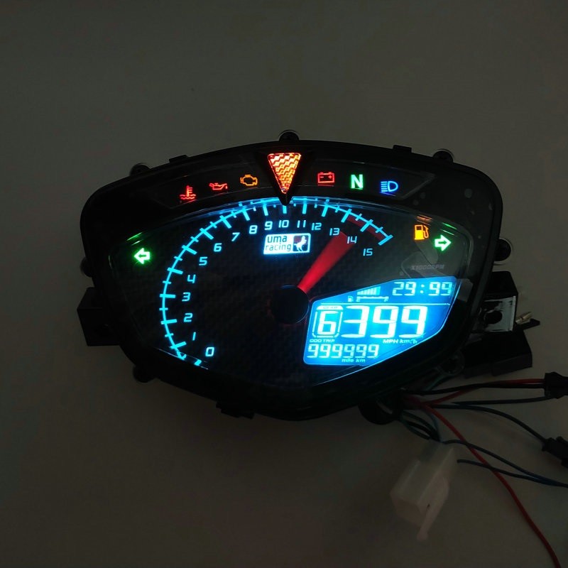 Motorcycle Speedometer LCD RPM Tachometer Meter Digital Meter for ...