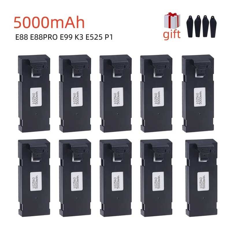 94 Baterya 3.7V 4 5000Mah Para Sa E88 E88pro E525 E525pro P1 K3 S2 ...