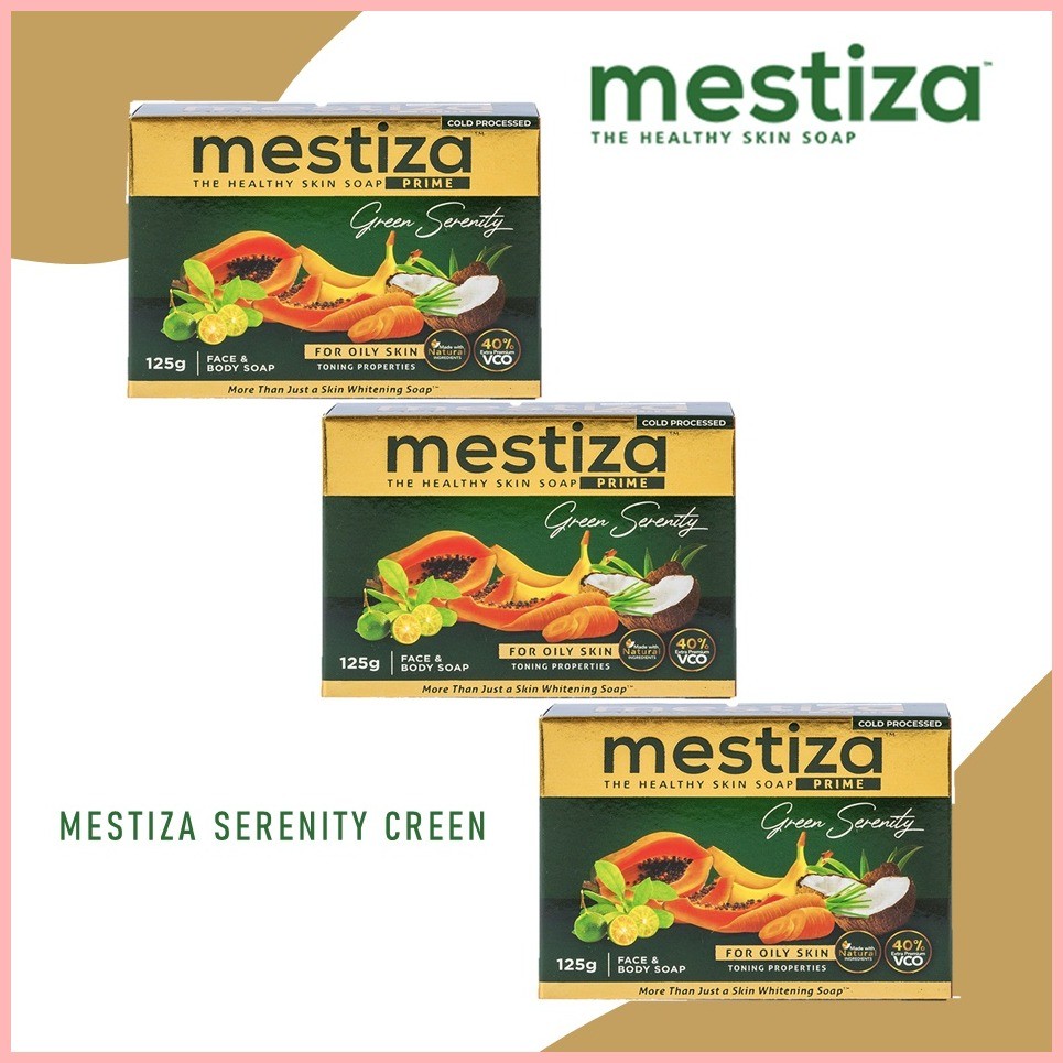 Mestiza Prime Serenity Green Face And Body Soap - Bundle of Three (3 ...