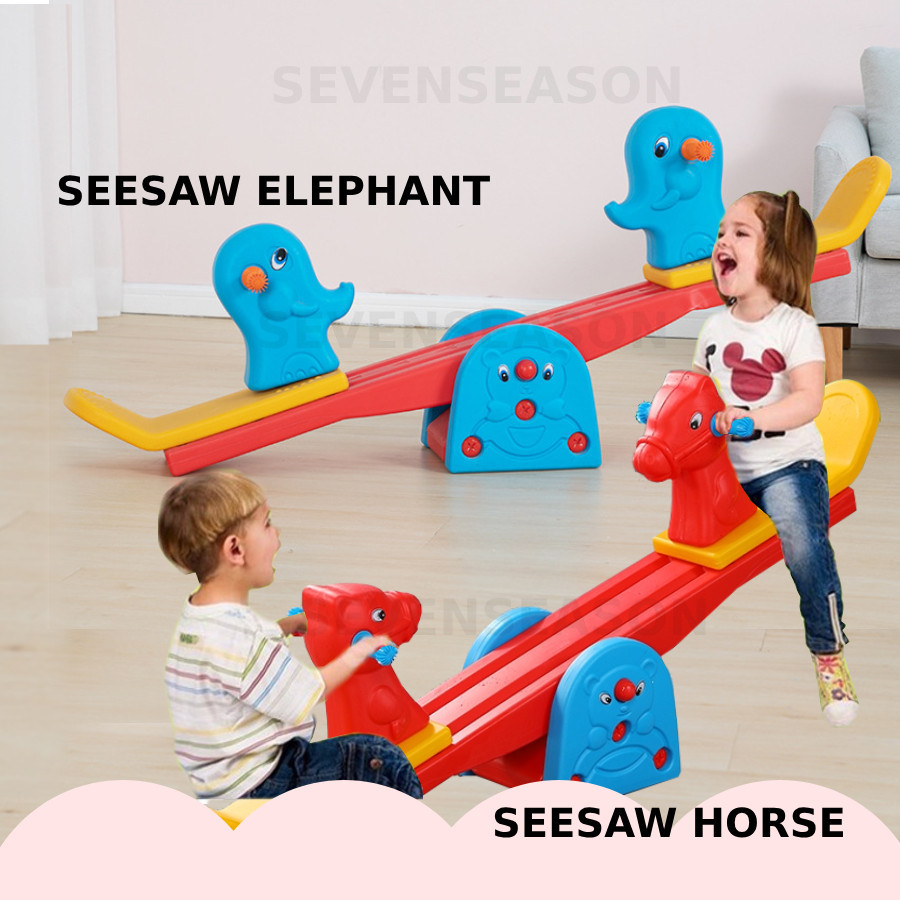 CARTOON Seesaw Jongket Kids Playground Seesaw Jongkang Jongkit Slide ...