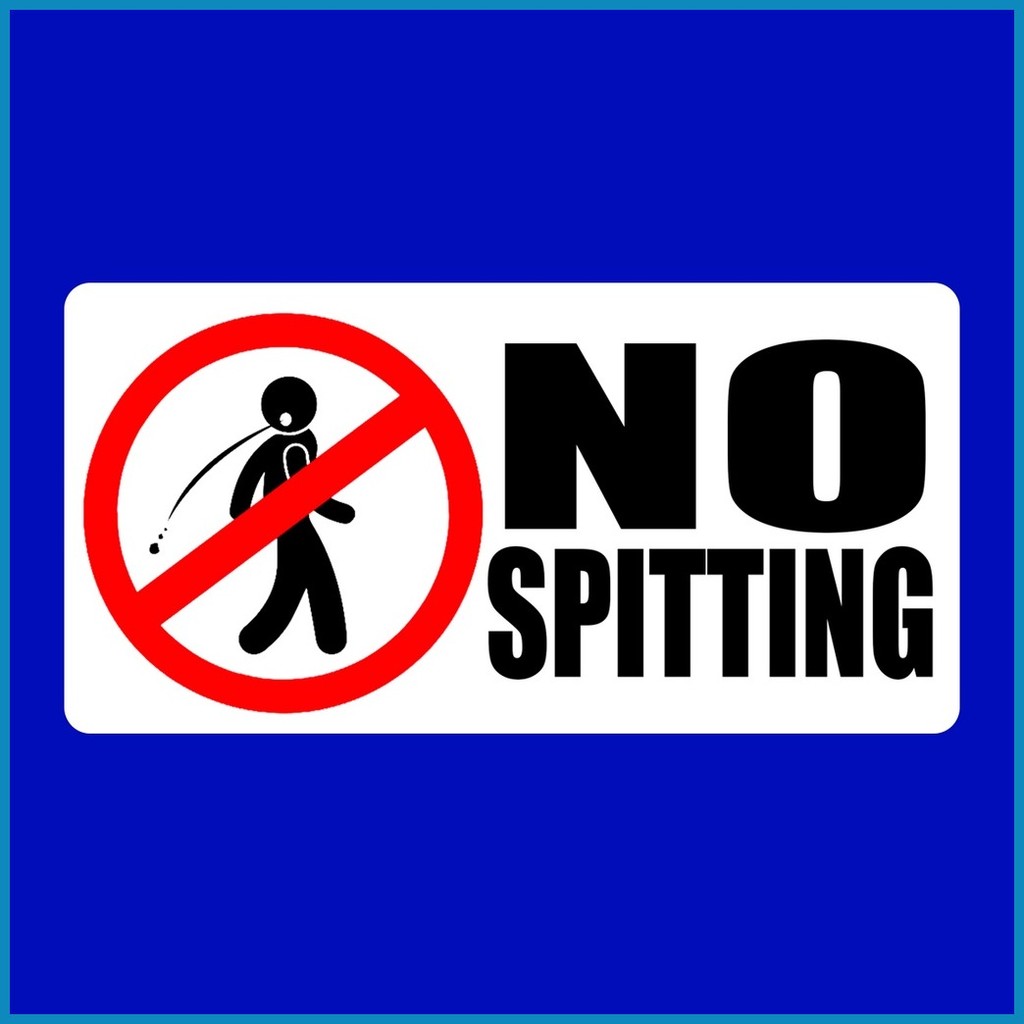 NO SPITTING SIGN PVC TYPE | Shopee Philippines