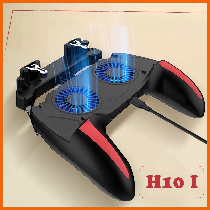 H10 for PUBG Mobile Controller Gamepad with Dual Cooler Cooling Fan ...