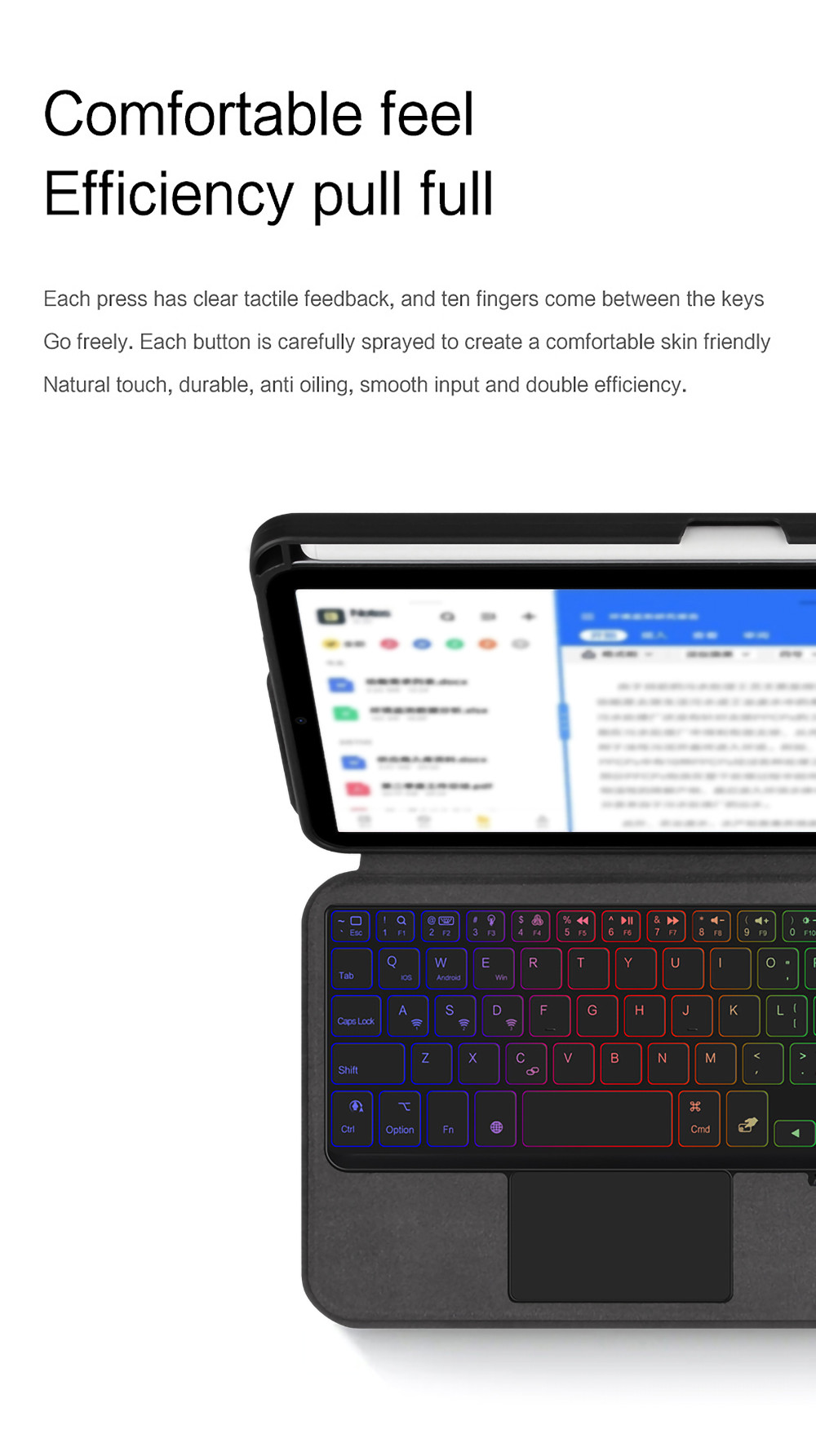 for iPad Mini 7 Keyboard Case,One-Piece 120 Degree Adjustable Kickstand ...