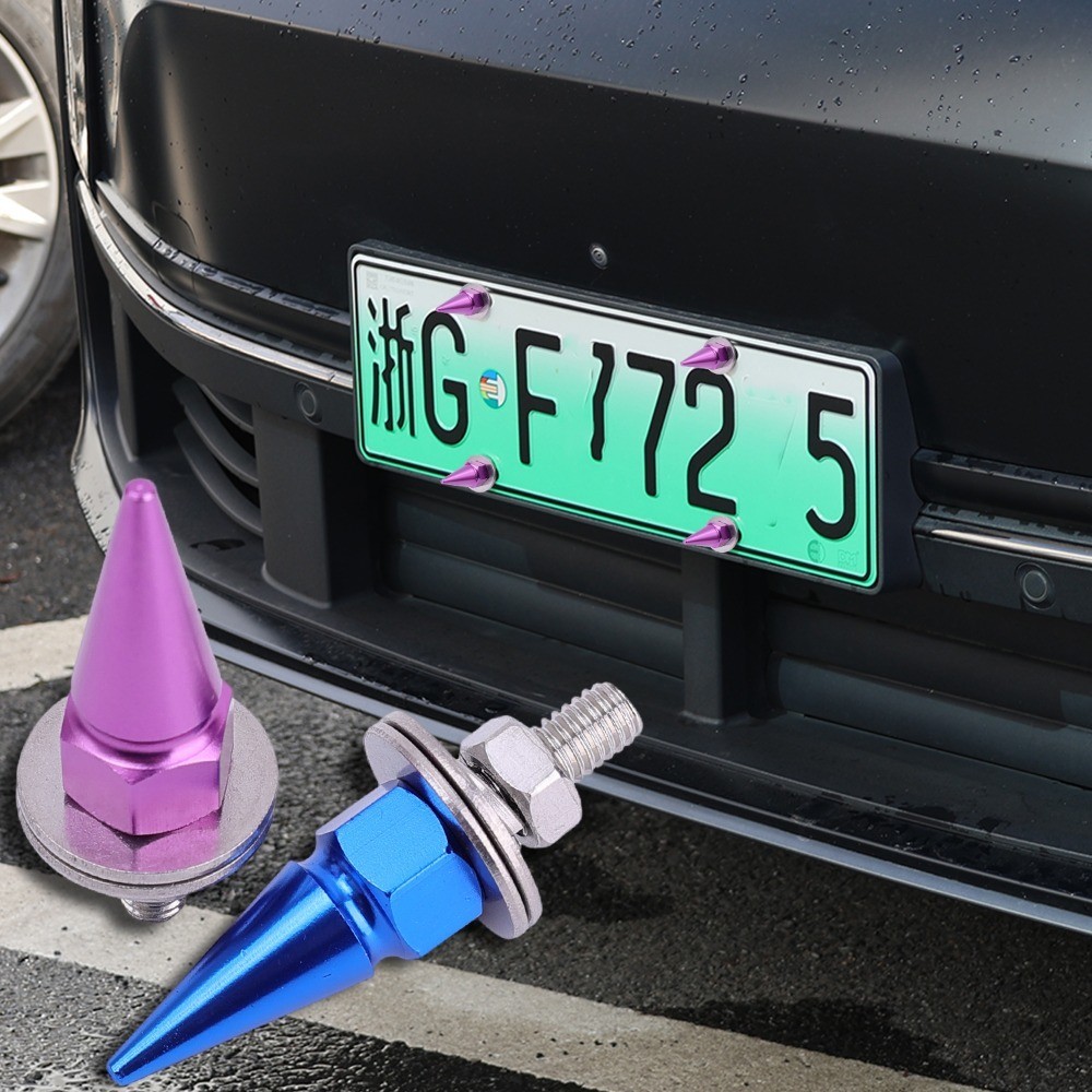 Fashion Rivet Design Car Motorbike M6 License Plate Frame Fixed Bolt ...