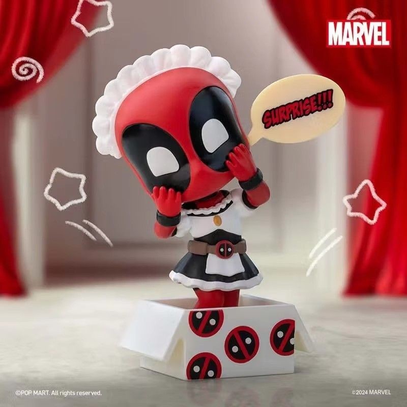 popmart official Marvel Deadpool Series Hand Office Doll Hand-Made ...