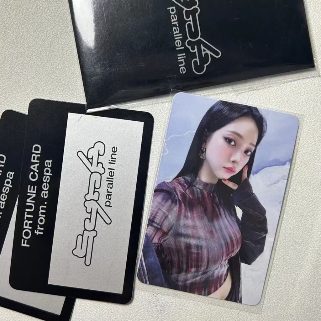 2psc Kpop Idol Aespa "2024 Aespa LIVE TOUR - SYNK: Parallel Line - Seoul" Scratch Photo Card ...