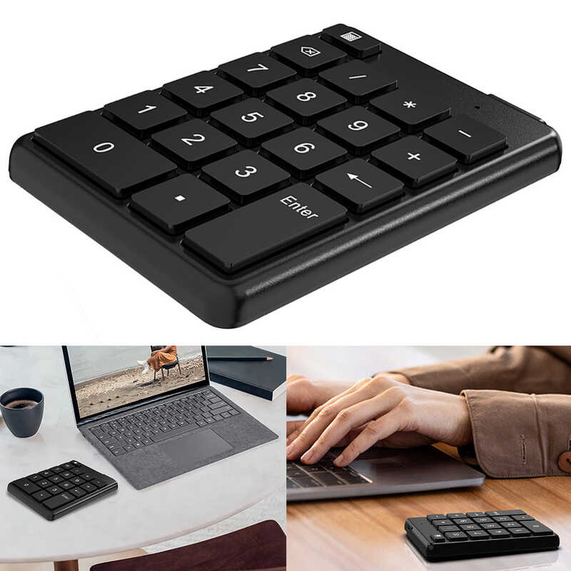 Wireless Bluetooth Numeric Keypad Portable Mini Keyboard 19 Keys ...