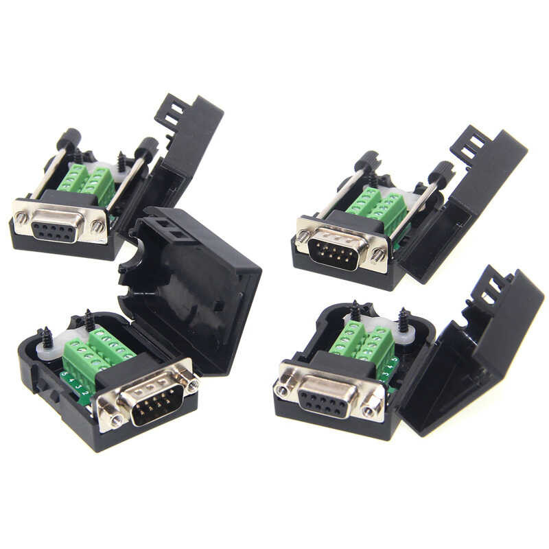 Db9 Non-Soldering Men Serial Port Cable With Shell 485 Plug Rs232 COM ...