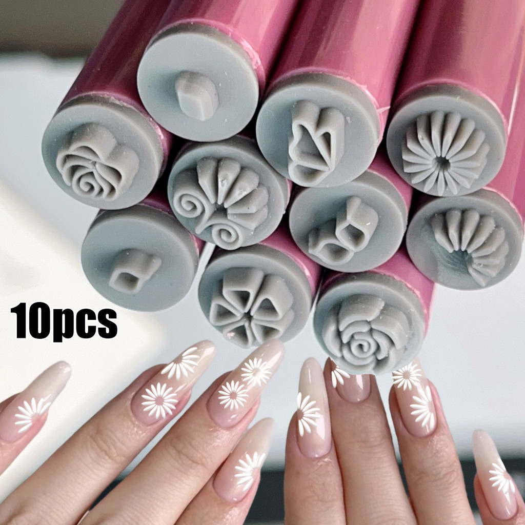 Professional Chic Nail Art Stamp Pen Set - 9D Daisy/Star/Butterfly ...