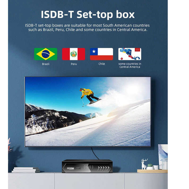 HD 1080P ISDB-T Receiver TV BOX Conversor Digital Decoder ISDBT FTA ...