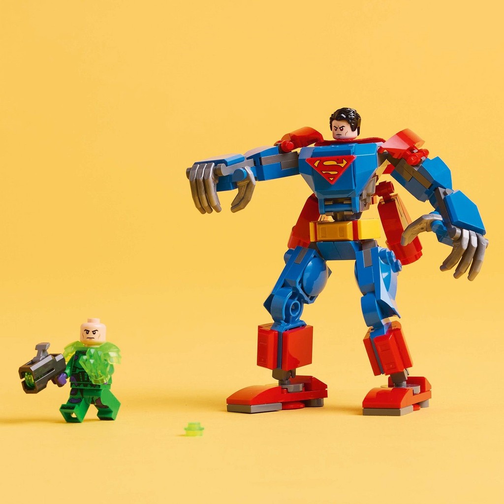 LEGO 76302 DC Super Heroes Superman Mech vs. Lex Luthor Building Toy ...