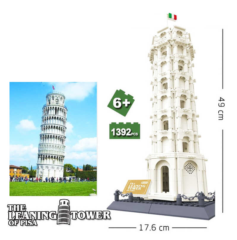Landmark Italy Pisa Leaning Tower Building Block Architecture Structure ...