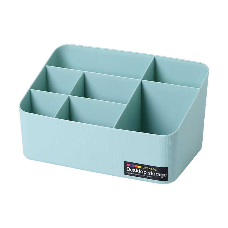 Desktop Compartment Storage Box, Plastic Three Compartment Seven ...