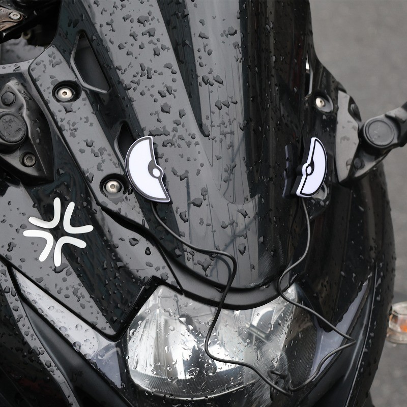 2Pcs Universal Motorcycle LED Devil'Eyes Lights - Night Safety License ...