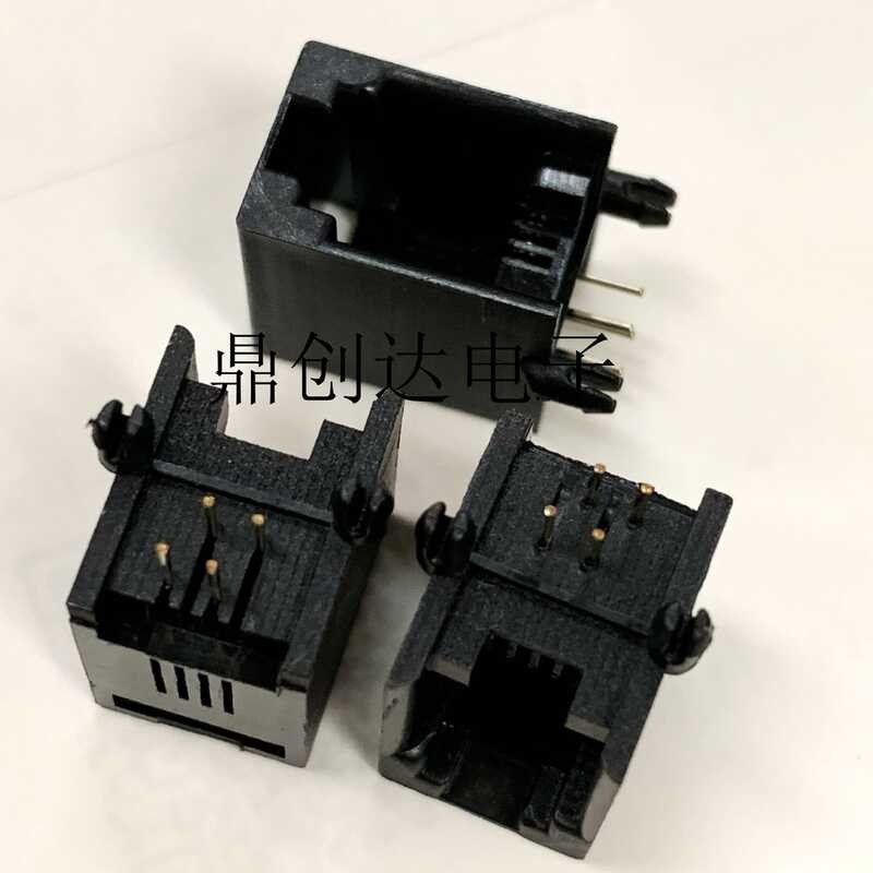Full plastic RJ11 socket, network port socket, full plastic 4P RJ11 ...