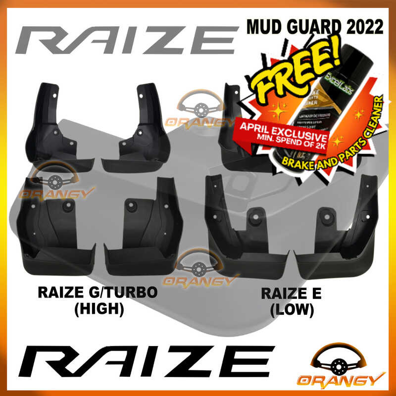 Toyota Raize 2022 To 2025 Mudguard W/ 8Pcs SCREWS Mud Flaps Splash ...