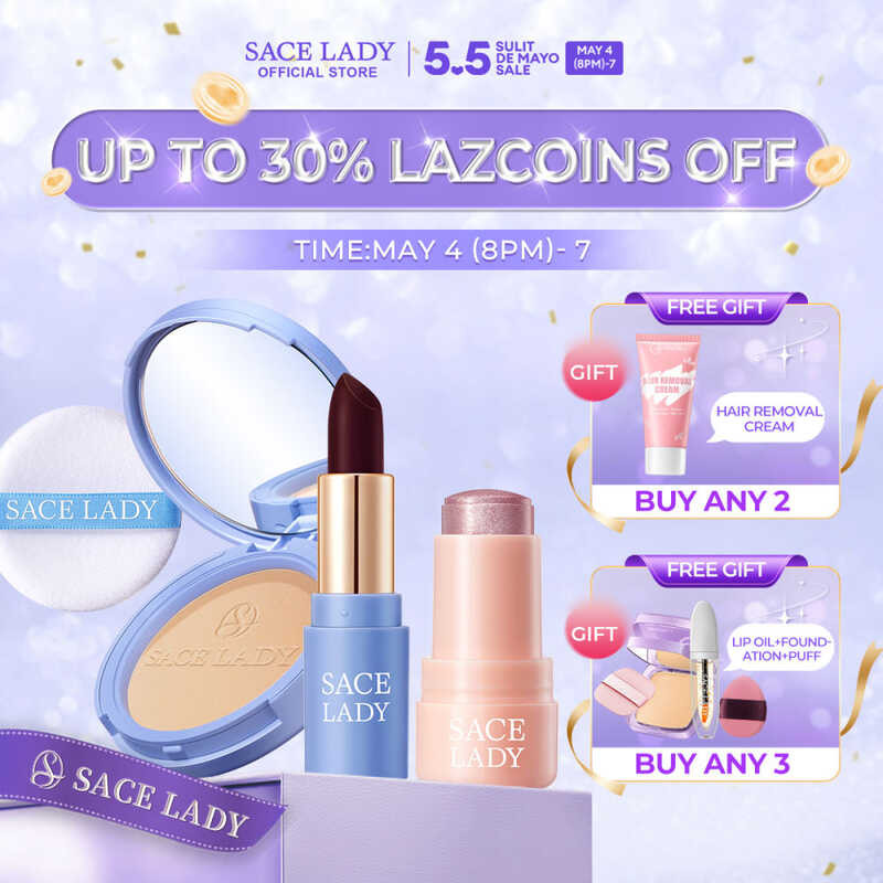 SACE LADY Face Makeup Set Lasting Oil Control Compact Powder Tinted Lip ...