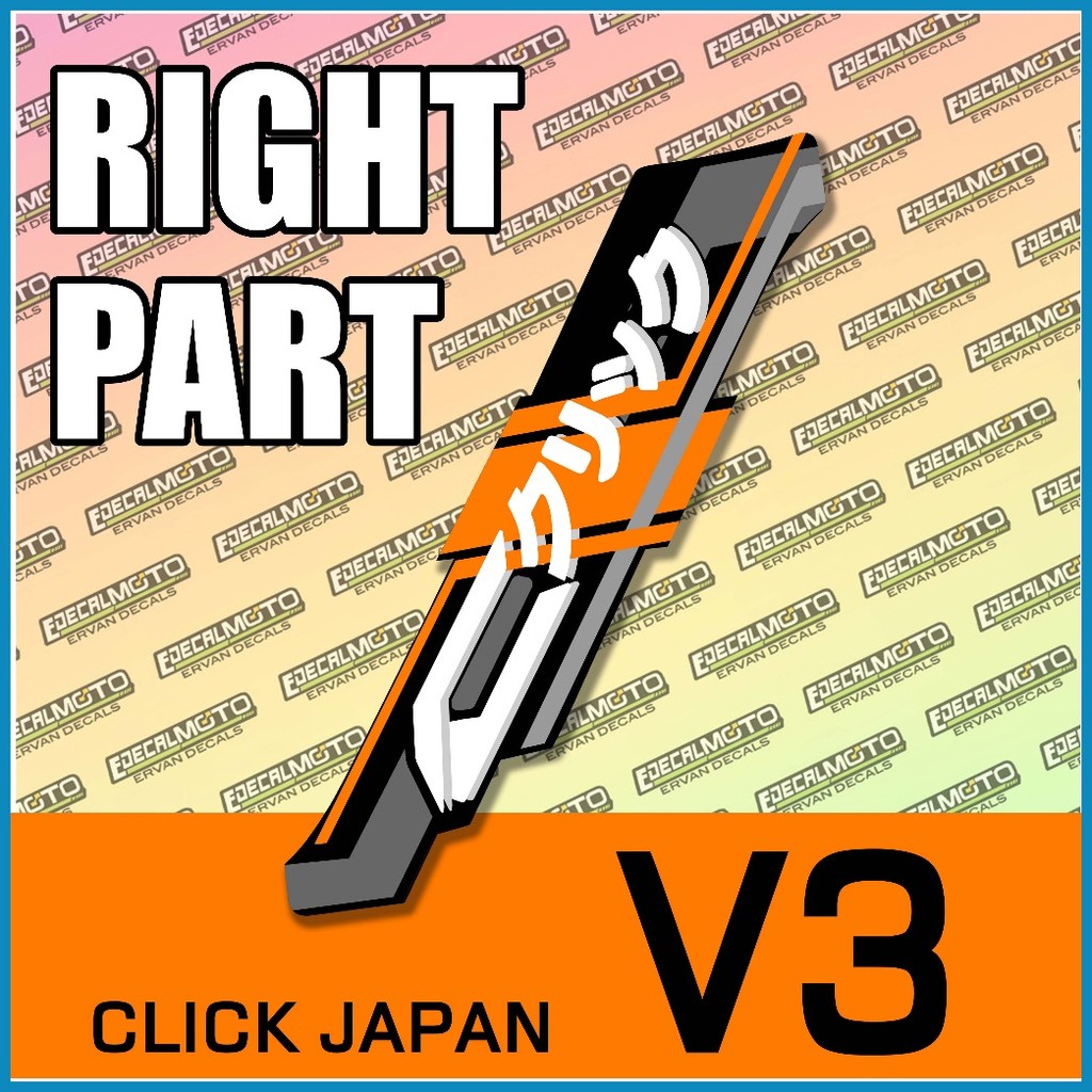 HONDA CLICK V3 FRONT DECAL DESIGN | Shopee Philippines