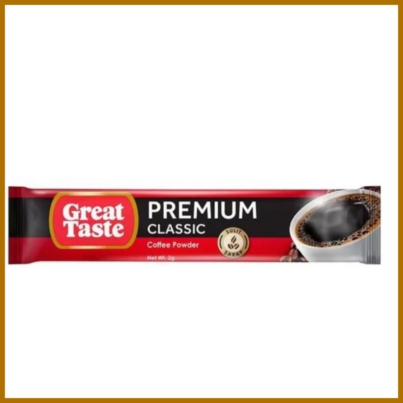 GREAT TASTE Premium 100 % Pure Instant Coffee Sticks 2g x 36 Sticks ...