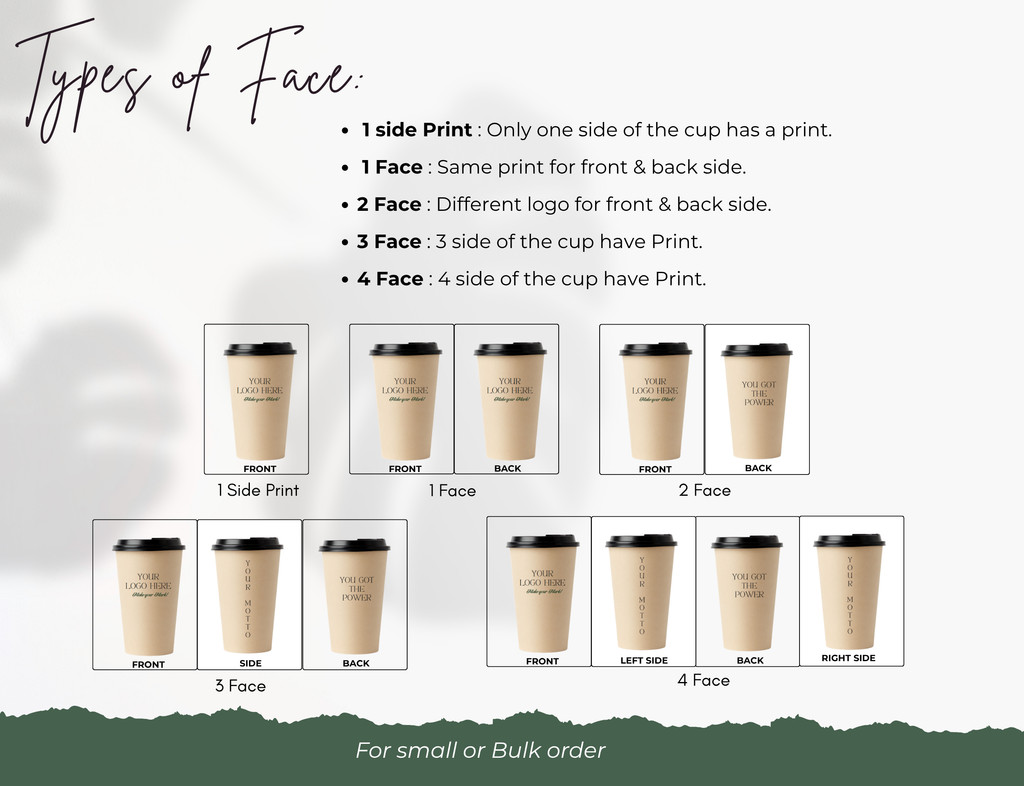 Customized Printed Paper Cups 80MM/90MM [1000 PCS] / Ordinary Paper ...