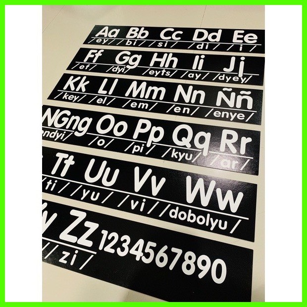 ♒ 1 set Cursive OR Print Alphabet Letters Long Display Poster ...