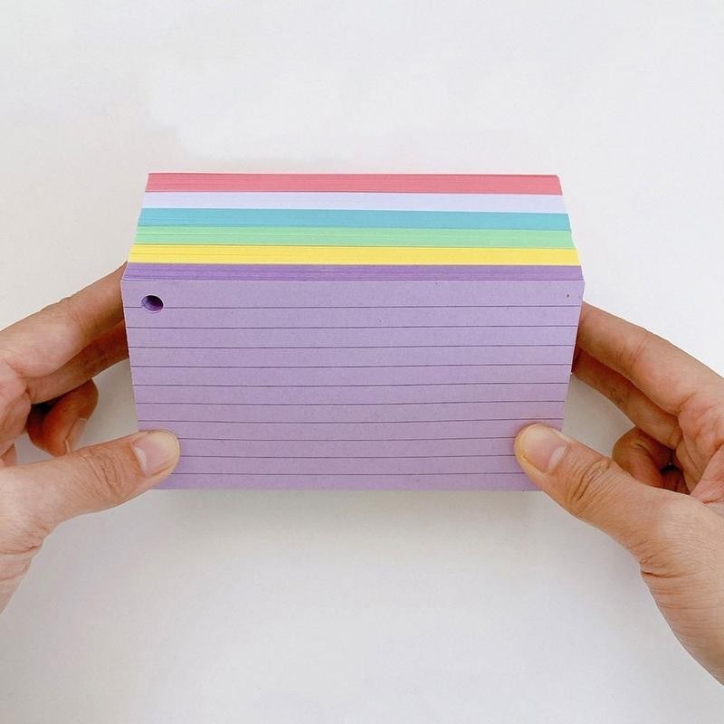Binder memo, lined index cards, durable double-sided flash cards with ...