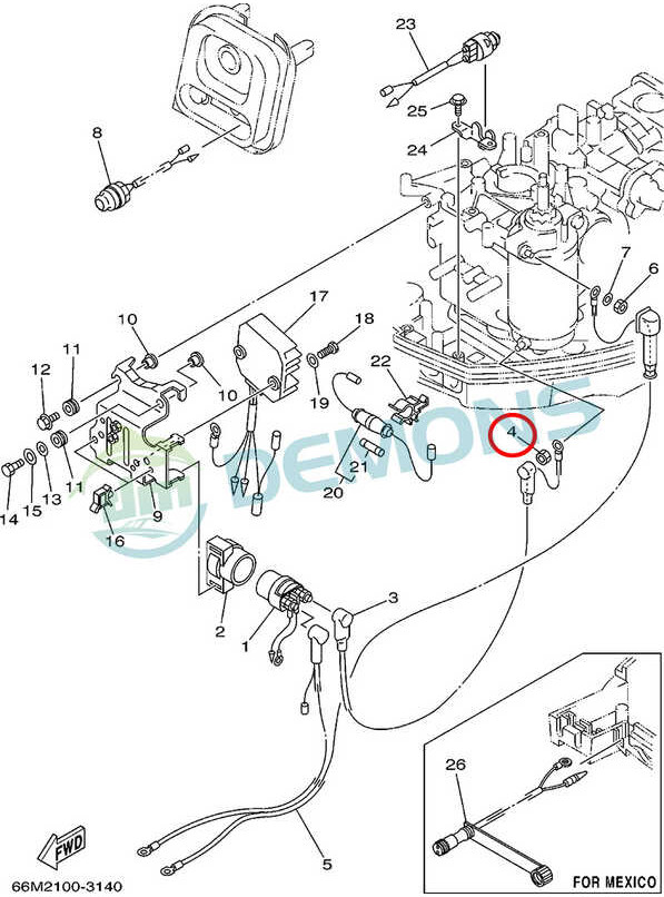 4) Zhai Mo DEMONS outboard engine, external mounted engine, rubber boat ...