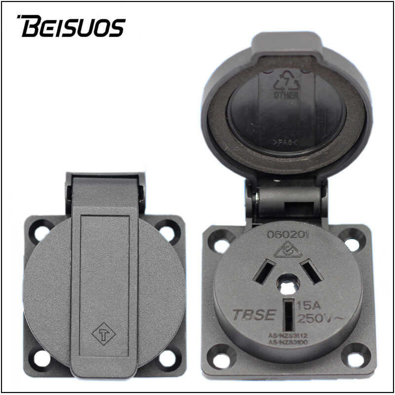 Australian outdoor waterproof socket, Australian standard covered ...